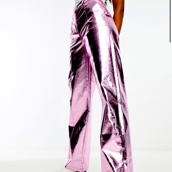 4th & Reckless | Pants & Jumpsuits | Matalic Pink Trousers | Poshmark